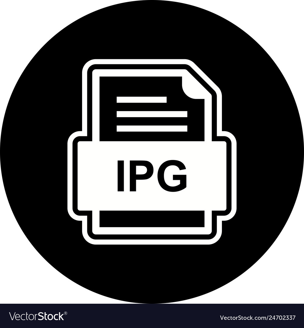 Ipg file document icon Royalty Free Vector Image