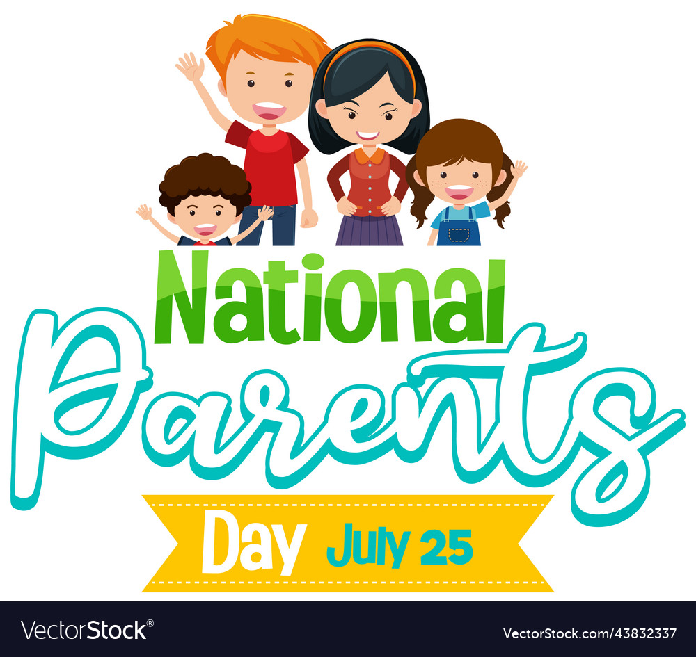 National parents day poster template Royalty Free Vector