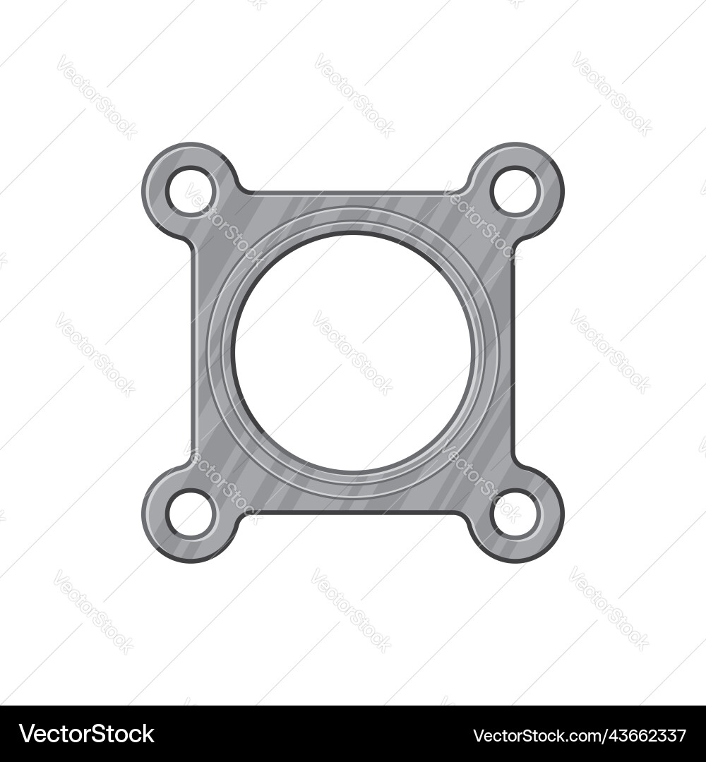 Round connecting plate with screw holes isolated Vector Image