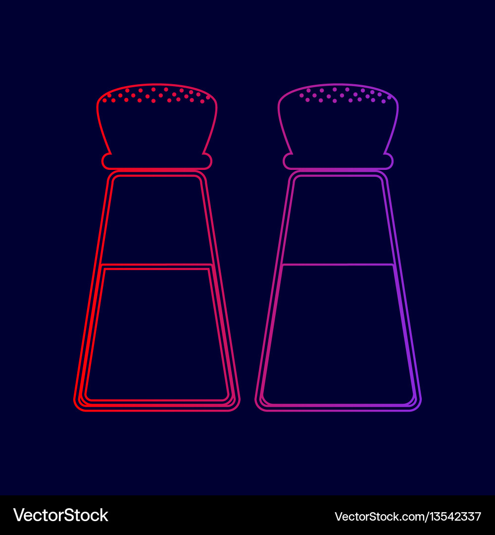 Salt and pepper sign line icon Royalty Free Vector Image