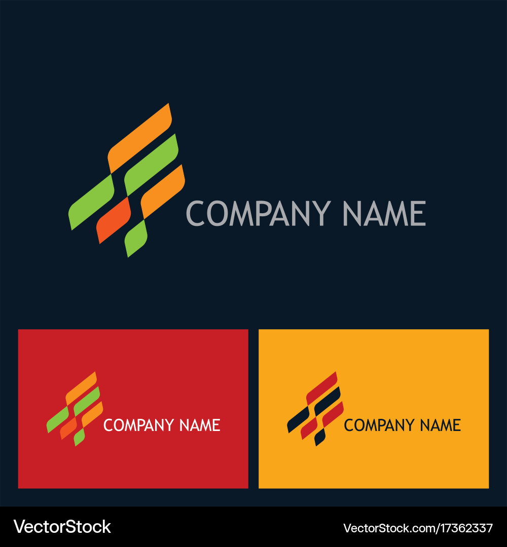 Shape business company logo Royalty Free Vector Image
