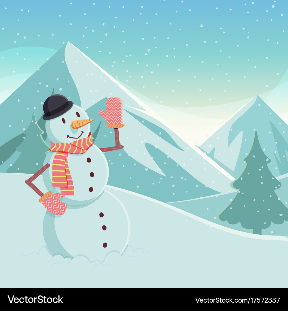 Snowman Royalty Free Vector Image - VectorStock