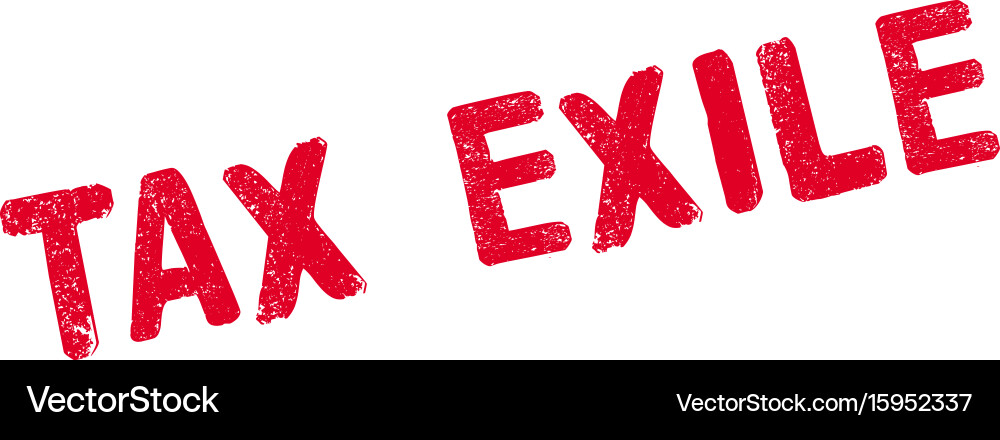 Tax exile rubber stamp Royalty Free Vector Image