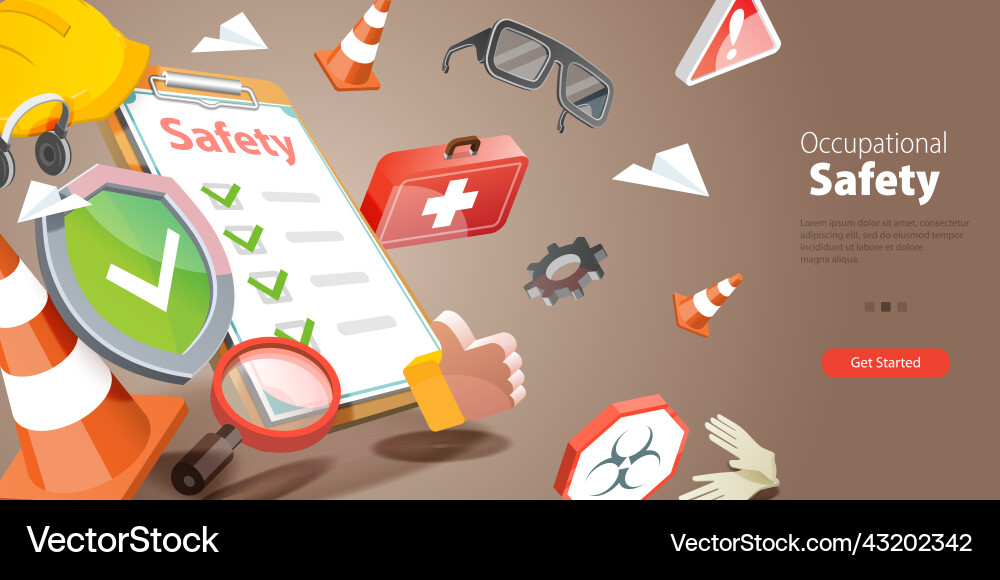 3d conceptual of occupational Royalty Free Vector Image