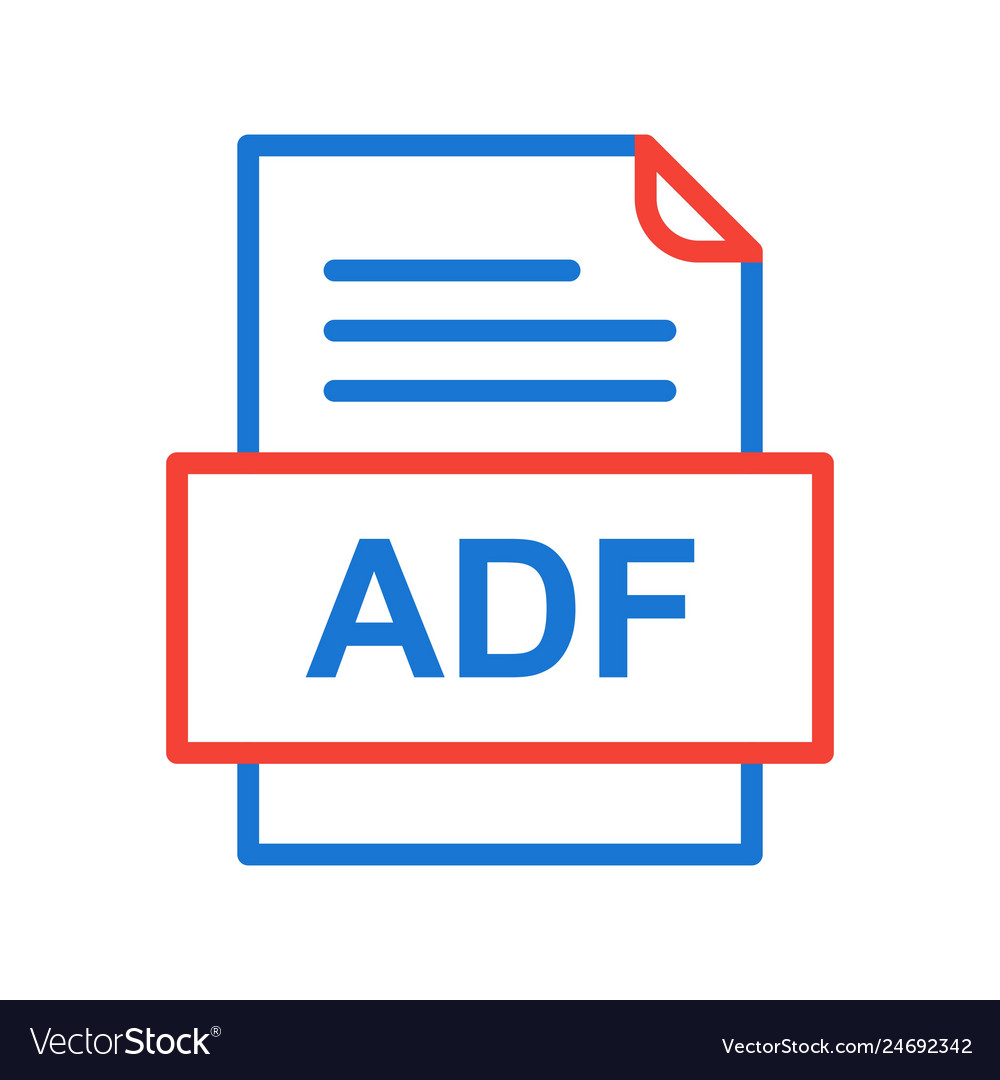 Adf File Document Icon Royalty Free Vector Image