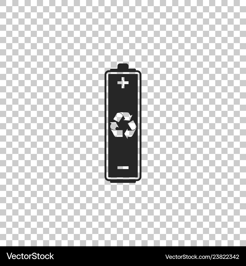 Battery with recycling symbol icon isolated Vector Image