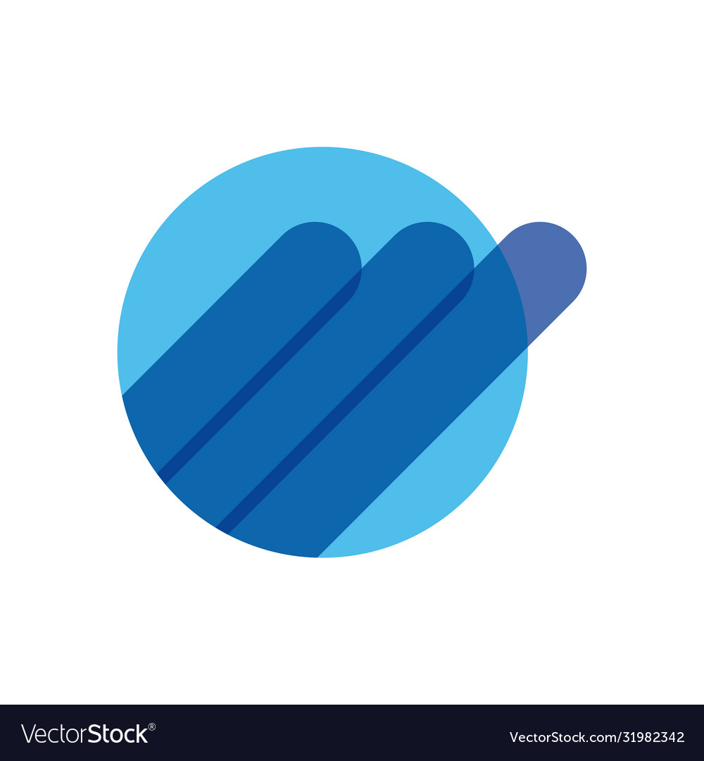 Geometric and abstract circle flat style icon Vector Image