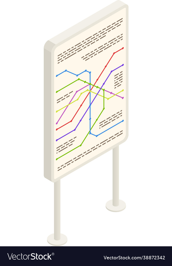 Isometric train map Royalty Free Vector Image - VectorStock