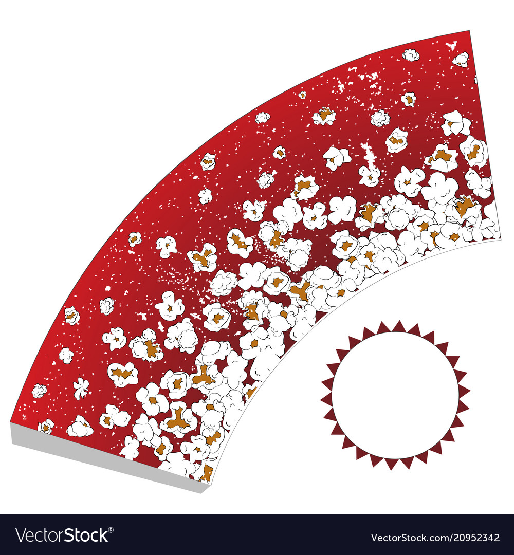 Popcorn Bucket Template Royalty Free Vector Image