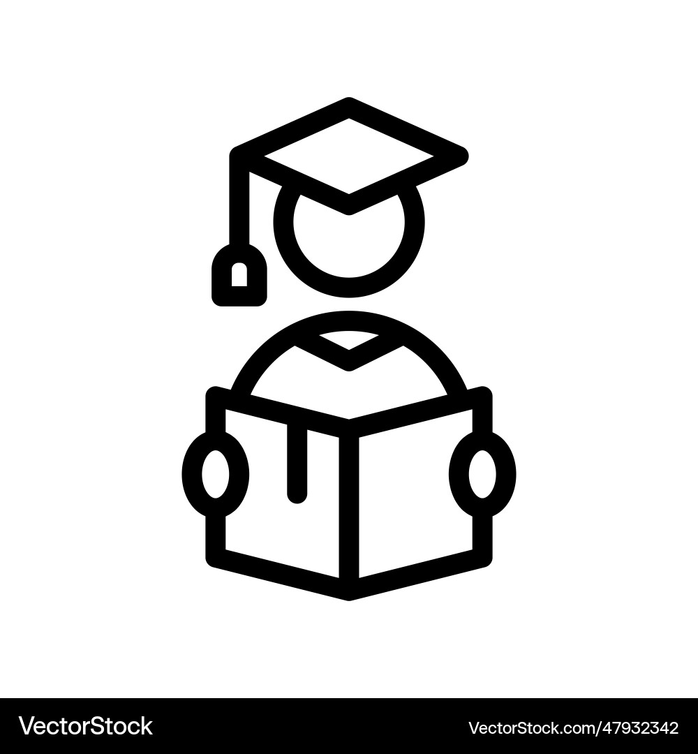 Student icon or logo isolated sign symbol Vector Image