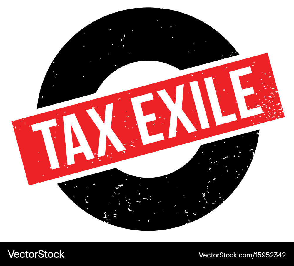 Tax exile rubber stamp Royalty Free Vector Image