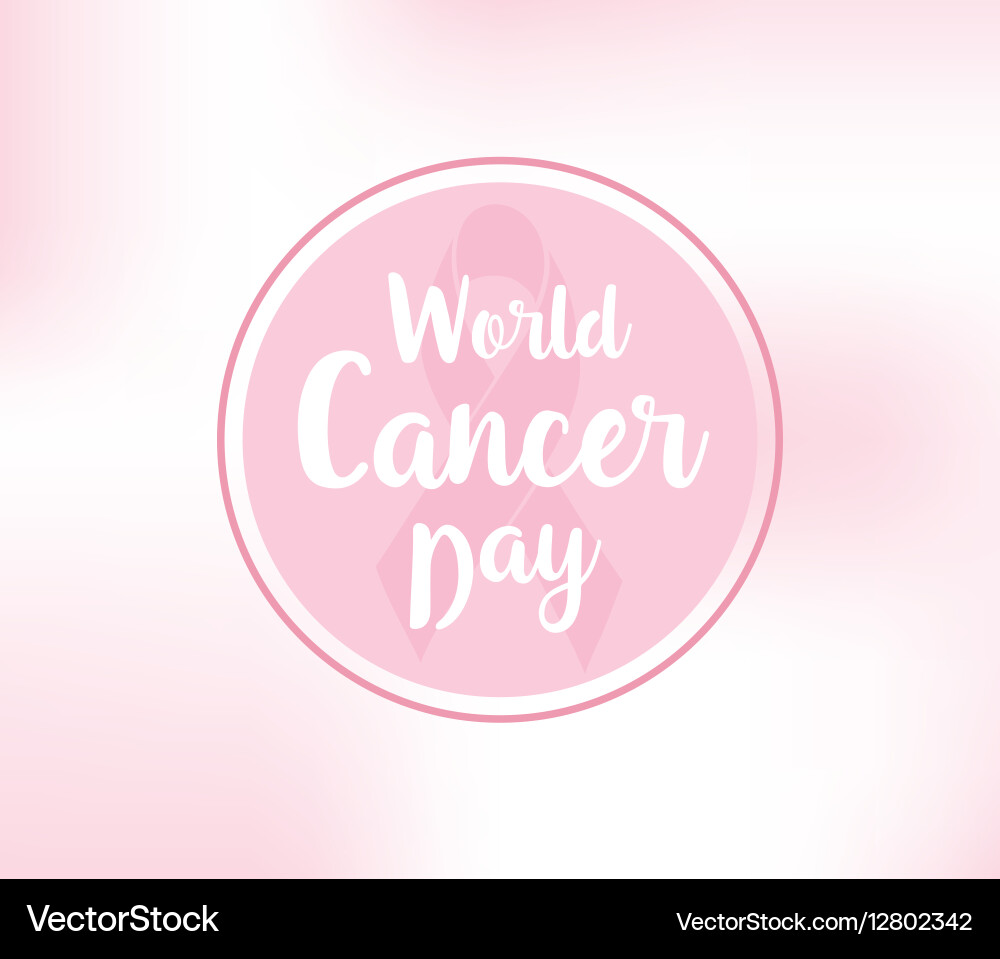 World cancer day design Royalty Free Vector Image