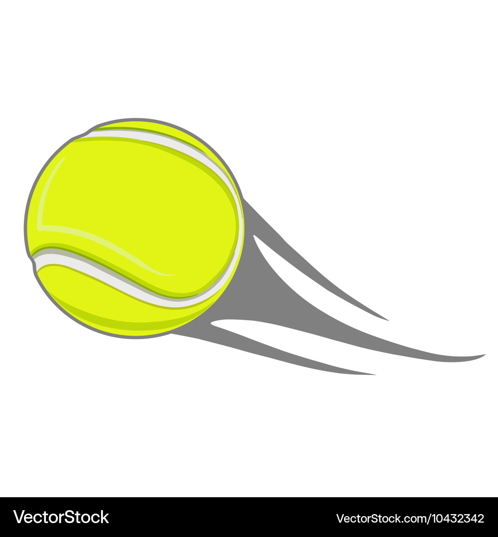 Yellow tennis ball Royalty Free Vector Image - VectorStock