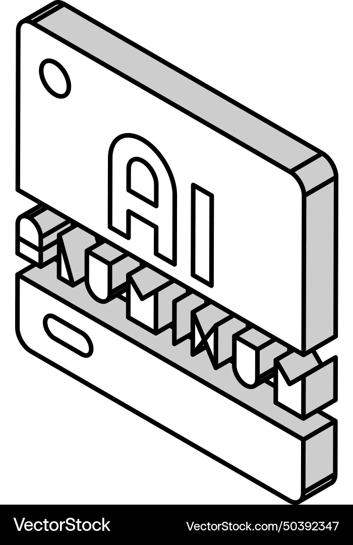 Aluminium chemical material isometric icon Vector Image