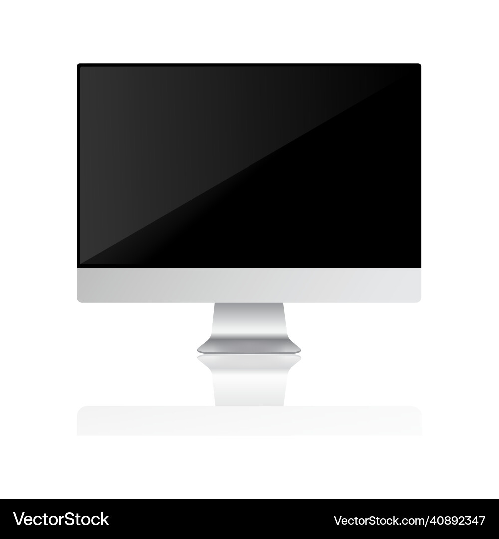 Computer monitor and display with shadow realistic