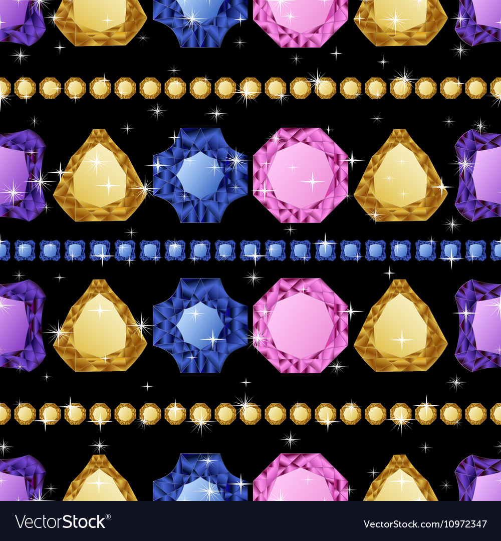 Diamonds seamless pattern Royalty Free Vector Image