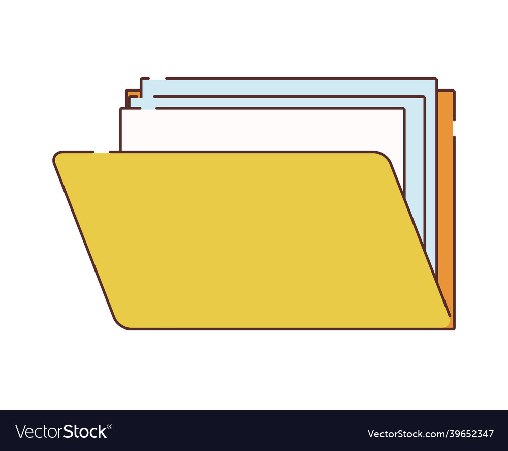 Folder file documents Royalty Free Vector Image