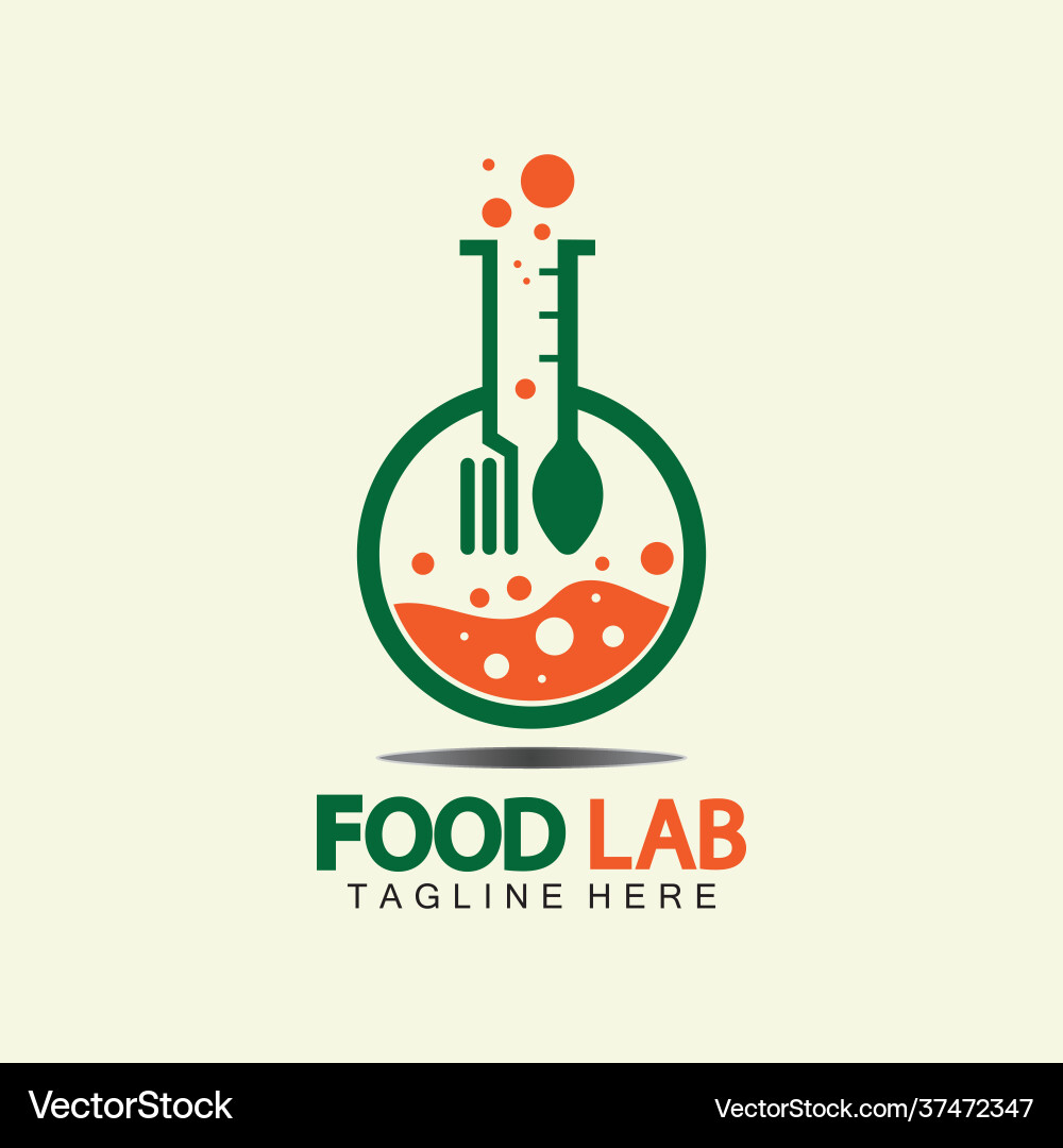 Food lab logo icon design template lab logolab Vector Image