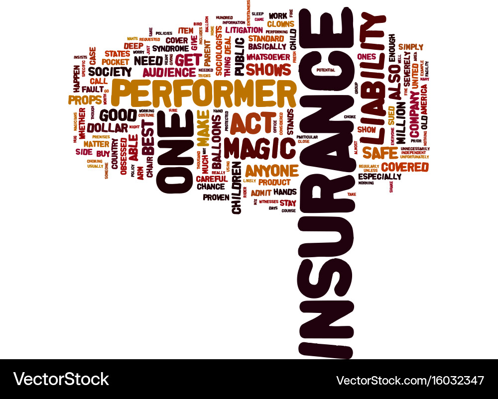 Liability insurance in magic shows is an asset Vector Image