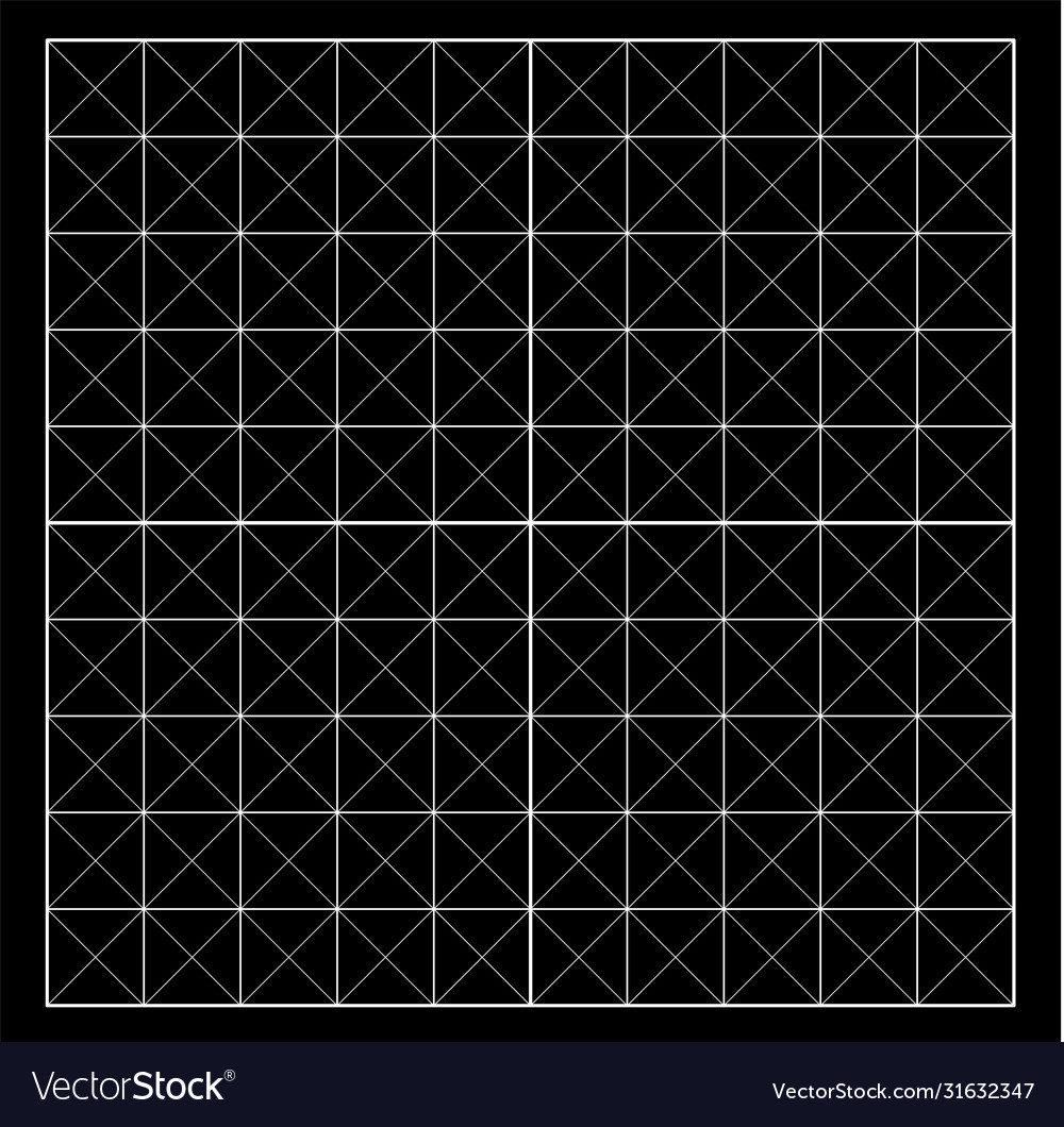 Measured grid graph plotting corner ruler Vector Image