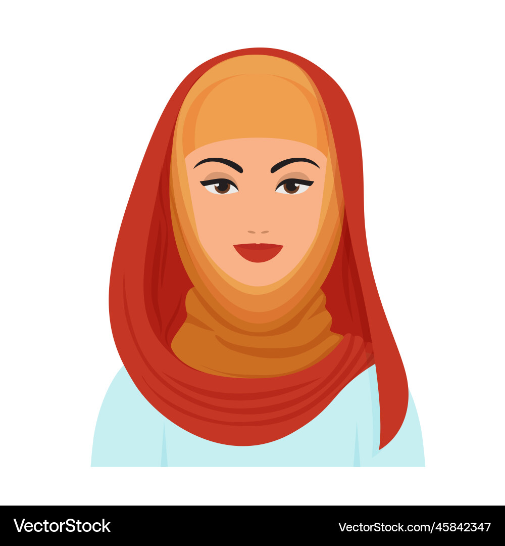 Middle eastern arab woman avatar Royalty Free Vector Image