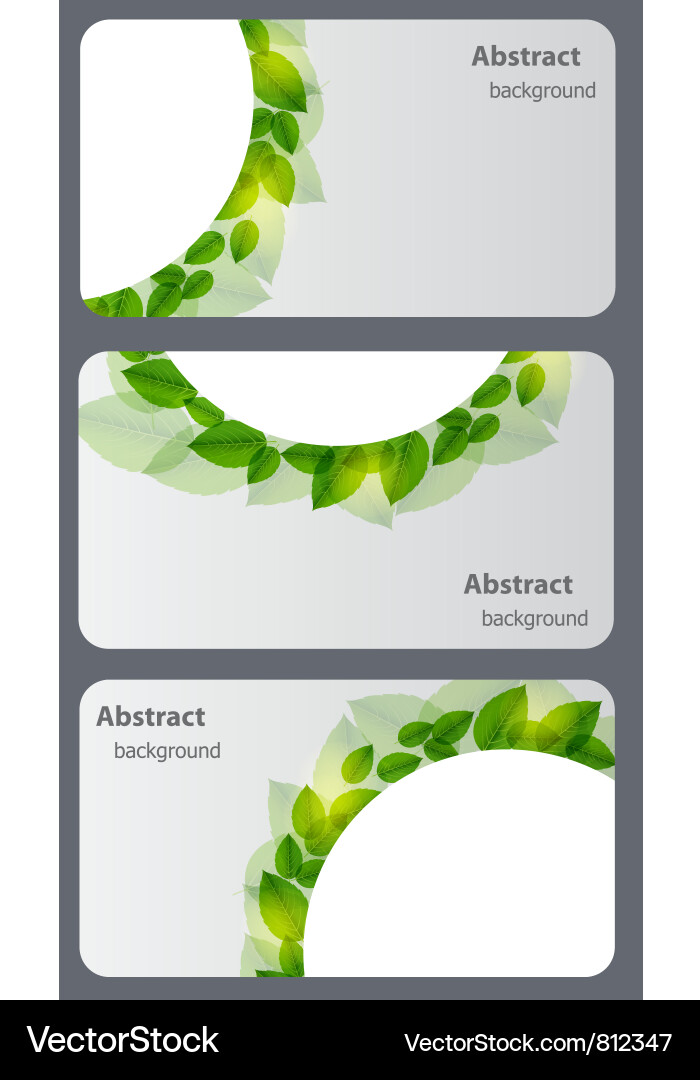 Set of nature gift cards Royalty Free Vector Image