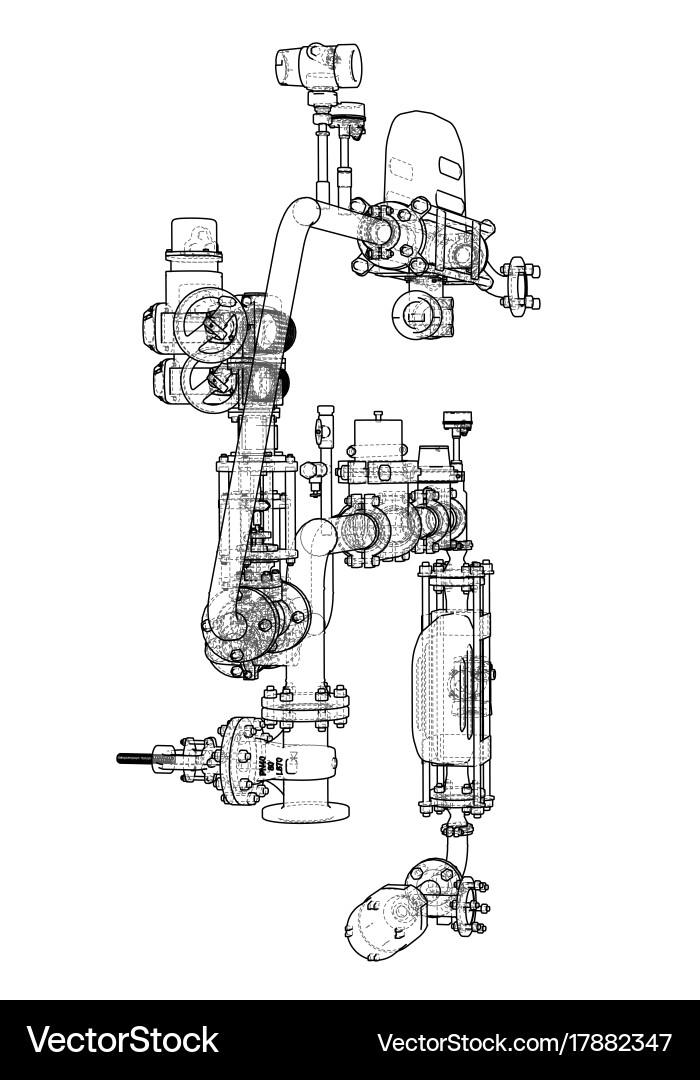 Sketch industrial equipment Royalty Free Vector Image
