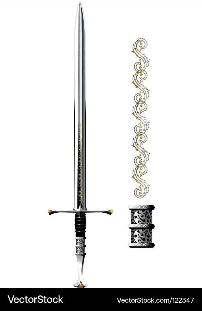 Sword shine Royalty Free Vector Image - VectorStock