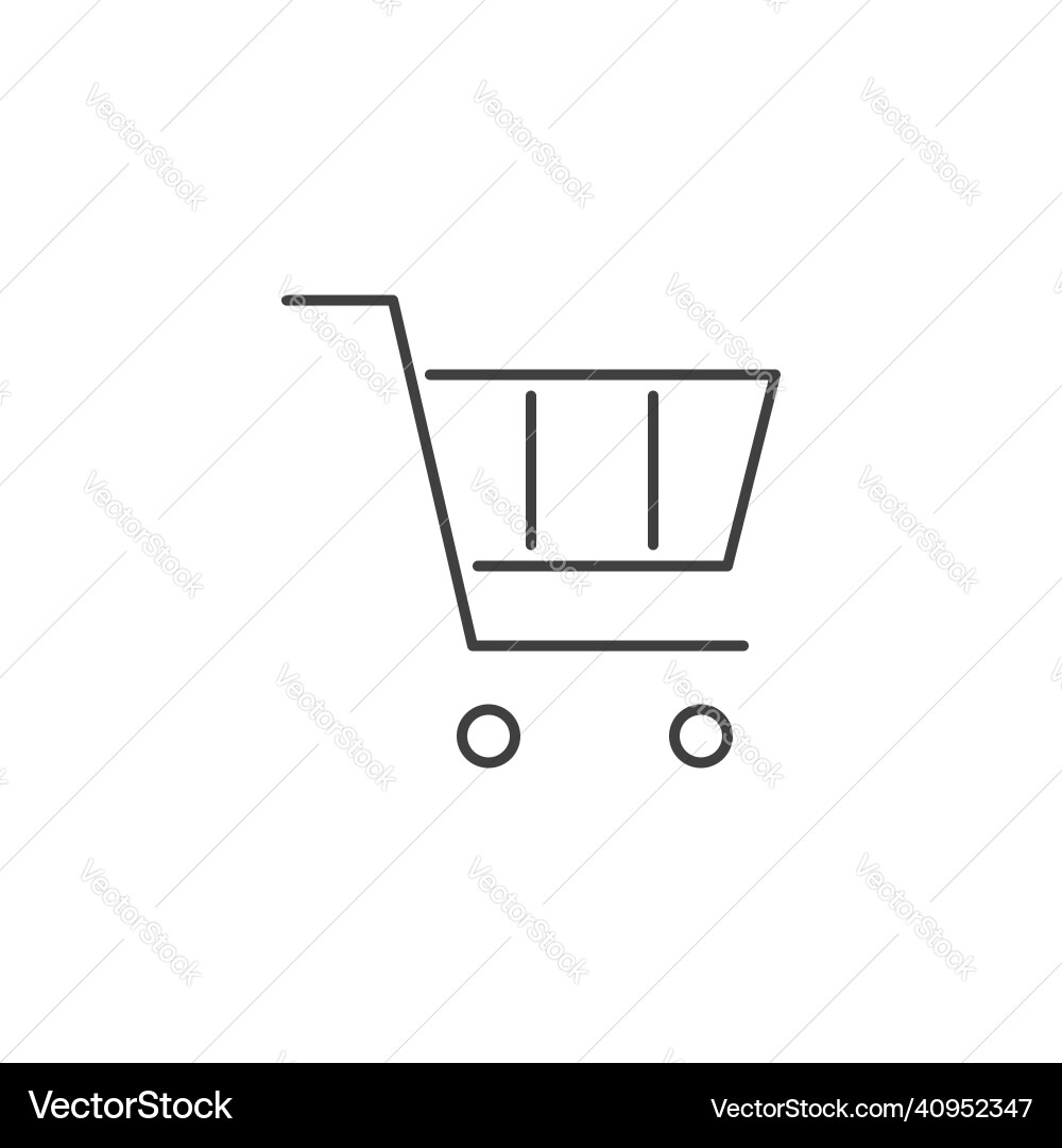 Web store shopping cart related line icon button Vector Image