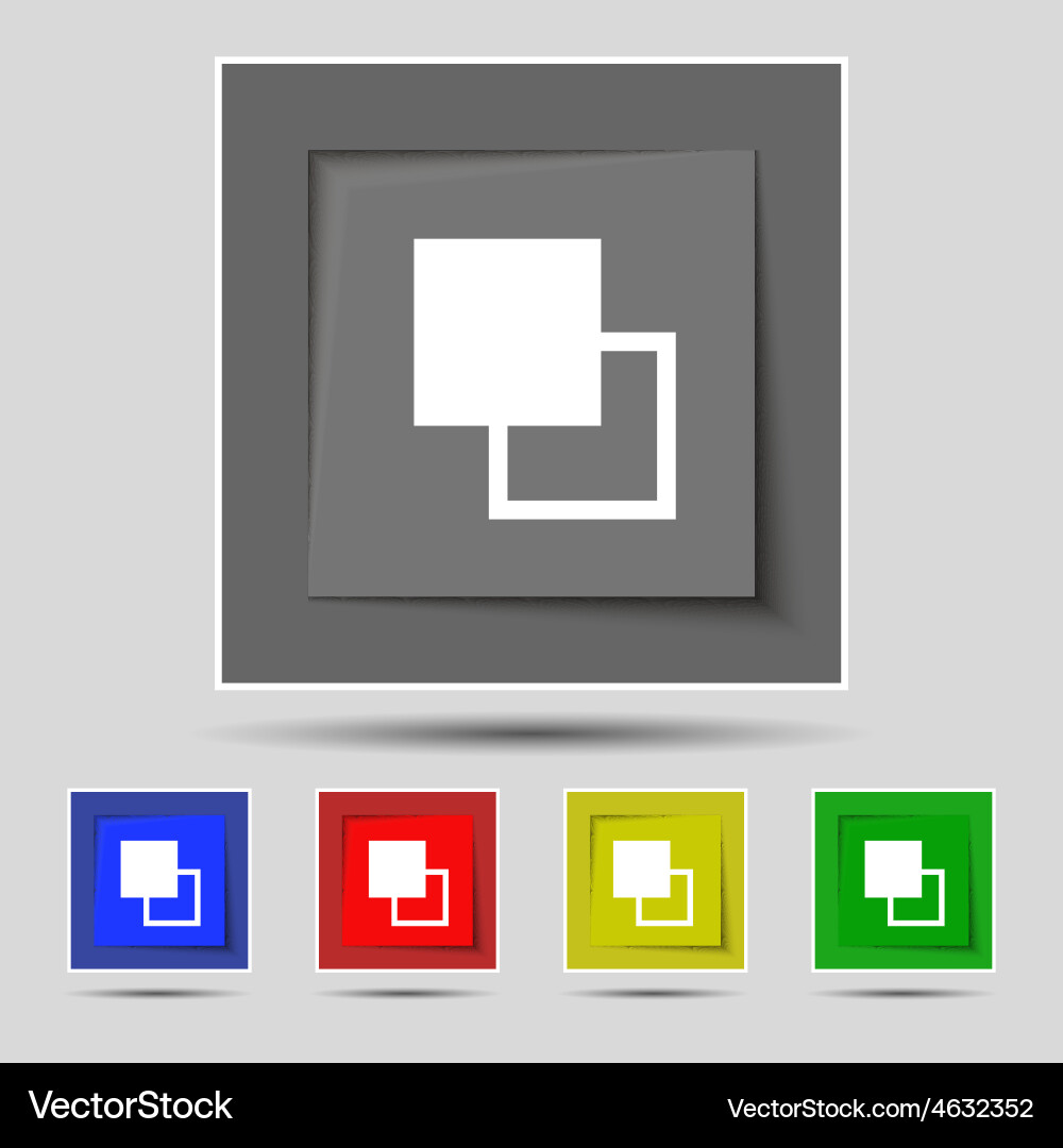 Active color toolbar icon sign on the original Vector Image