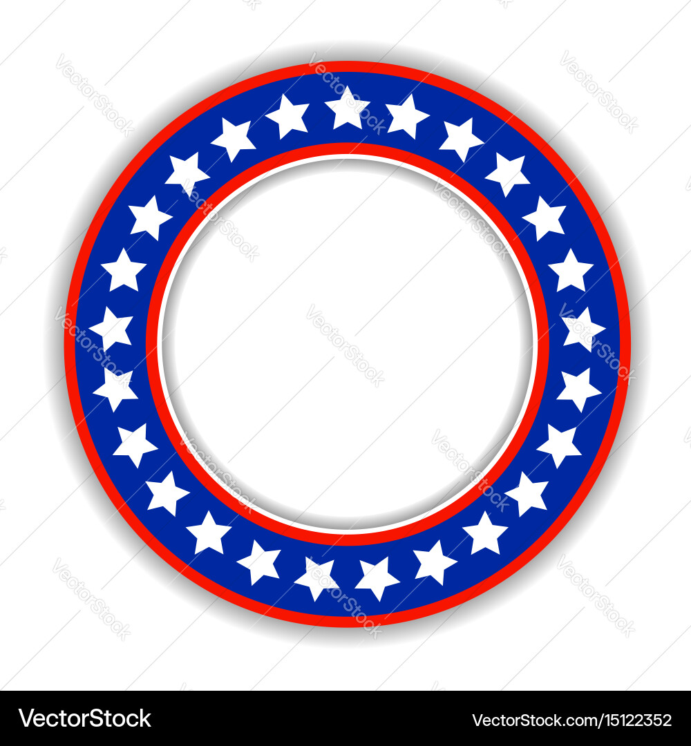 American patriotic round frame icon Royalty Free Vector