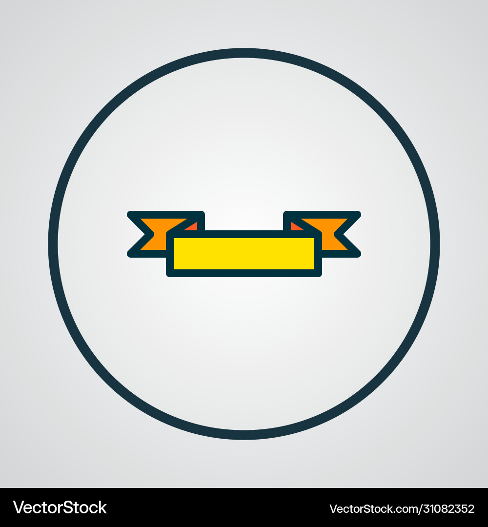 Banner icon colored line symbol premium quality Vector Image
