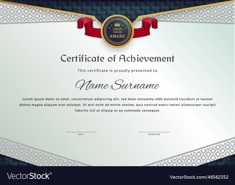 Certificate template geometry pattern desing Vector Image
