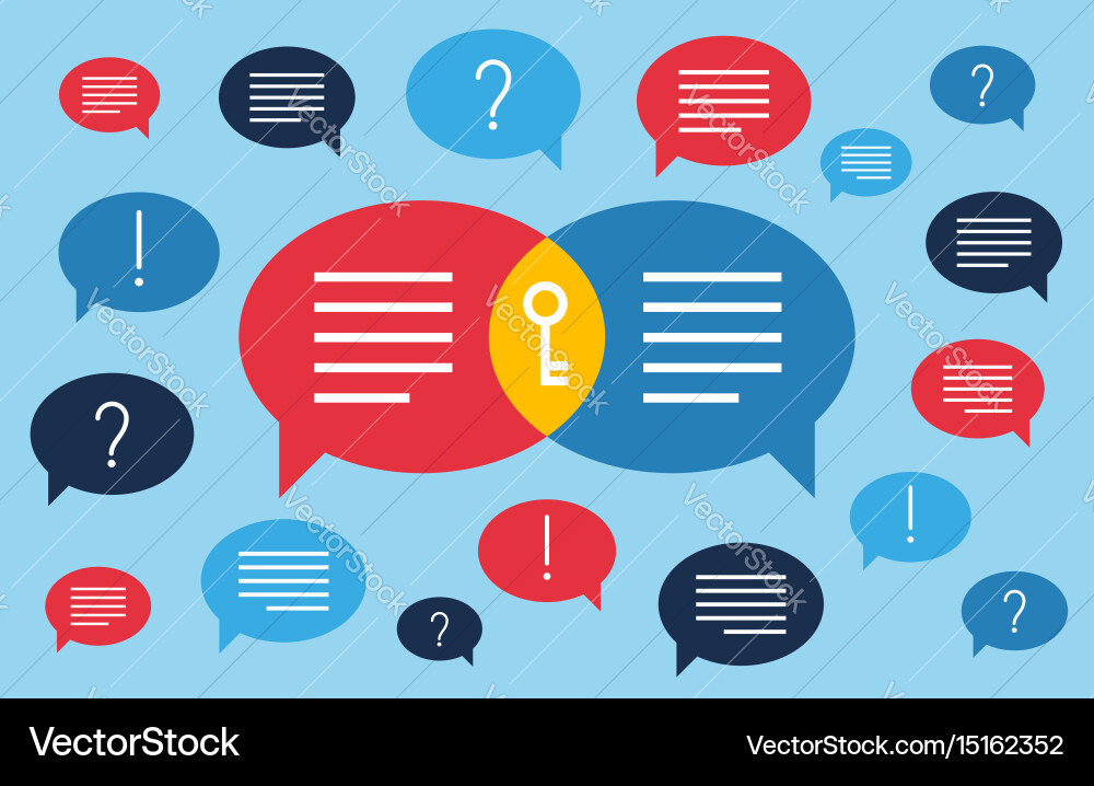 Communication is the key business Royalty Free Vector Image