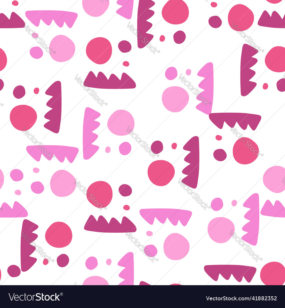 Creative shape seamless pattern various Royalty Free Vector