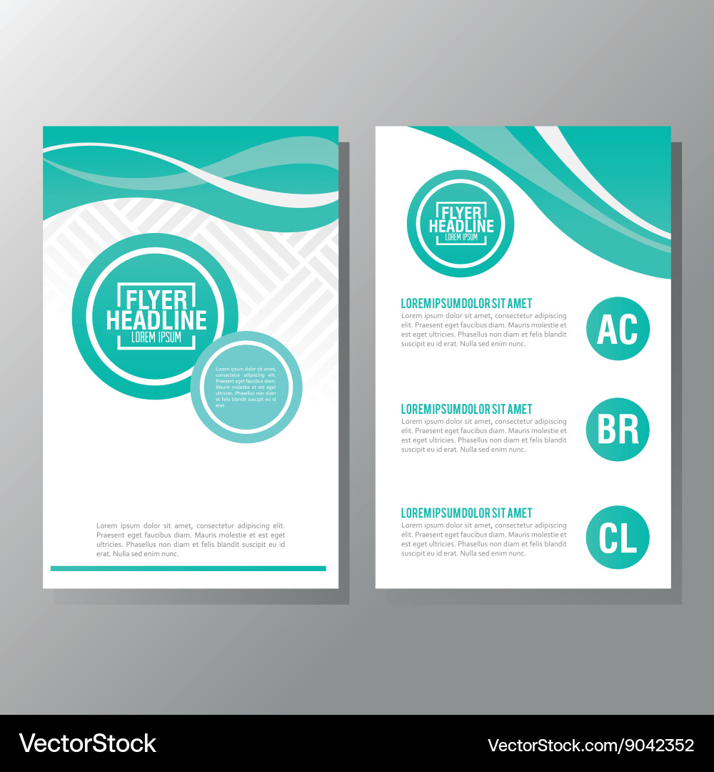 Flyer headline design paper icon colorful design Vector Image