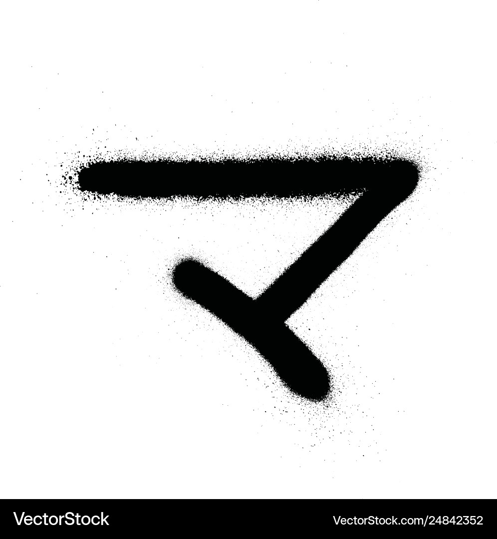 Graffiti japanese ma character sprayed in black Vector Image