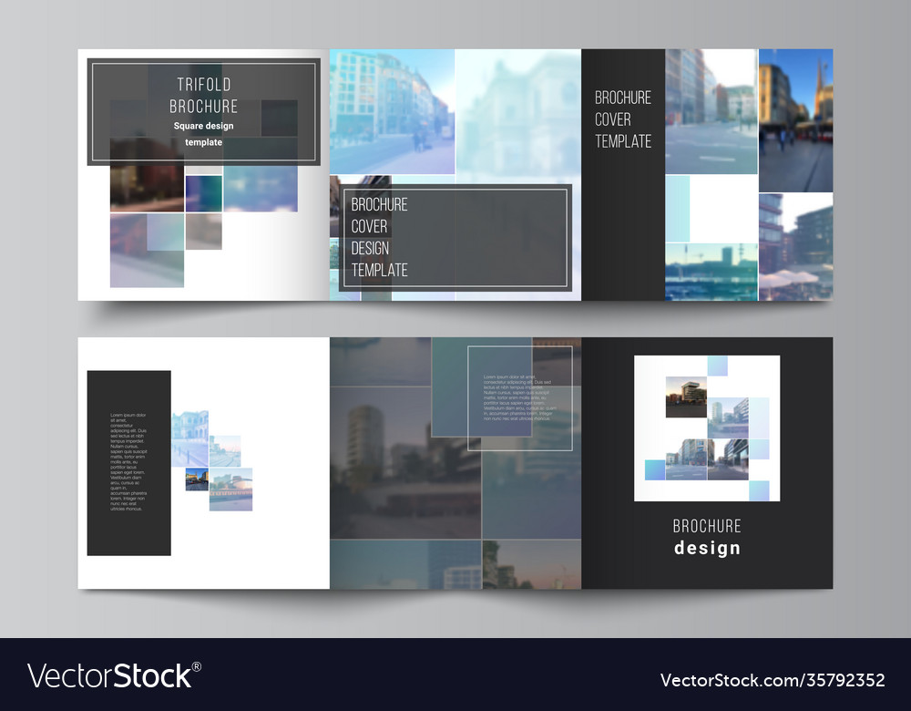 Layout square format covers templates Royalty Free Vector