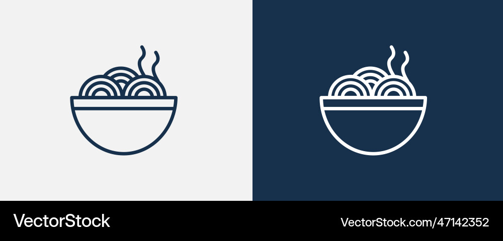 Mie icon outline hot icon from education Vector Image