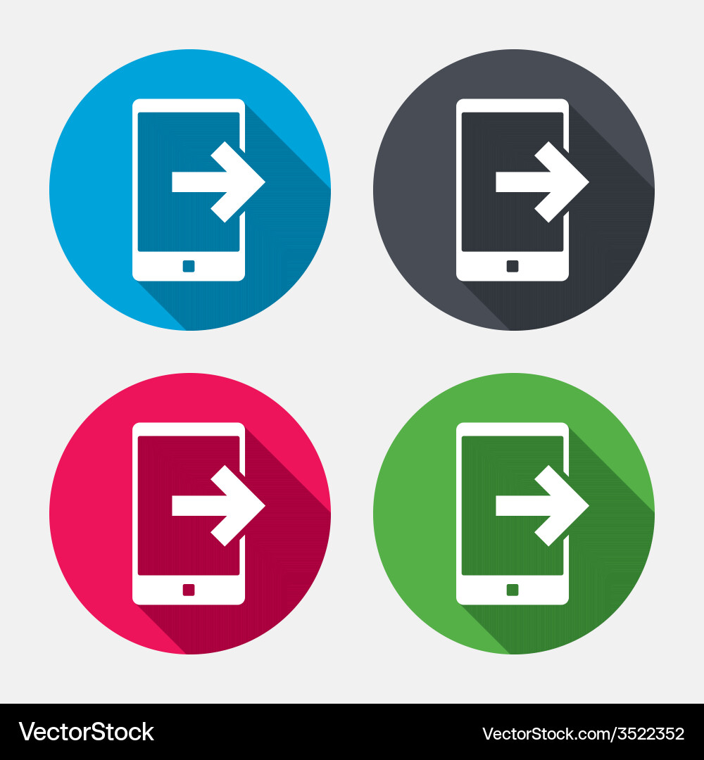 Outcoming call sign icon smartphone symbol Vector Image