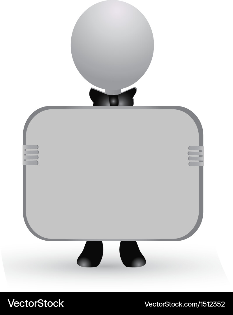 People with announcement symbol logo Royalty Free Vector