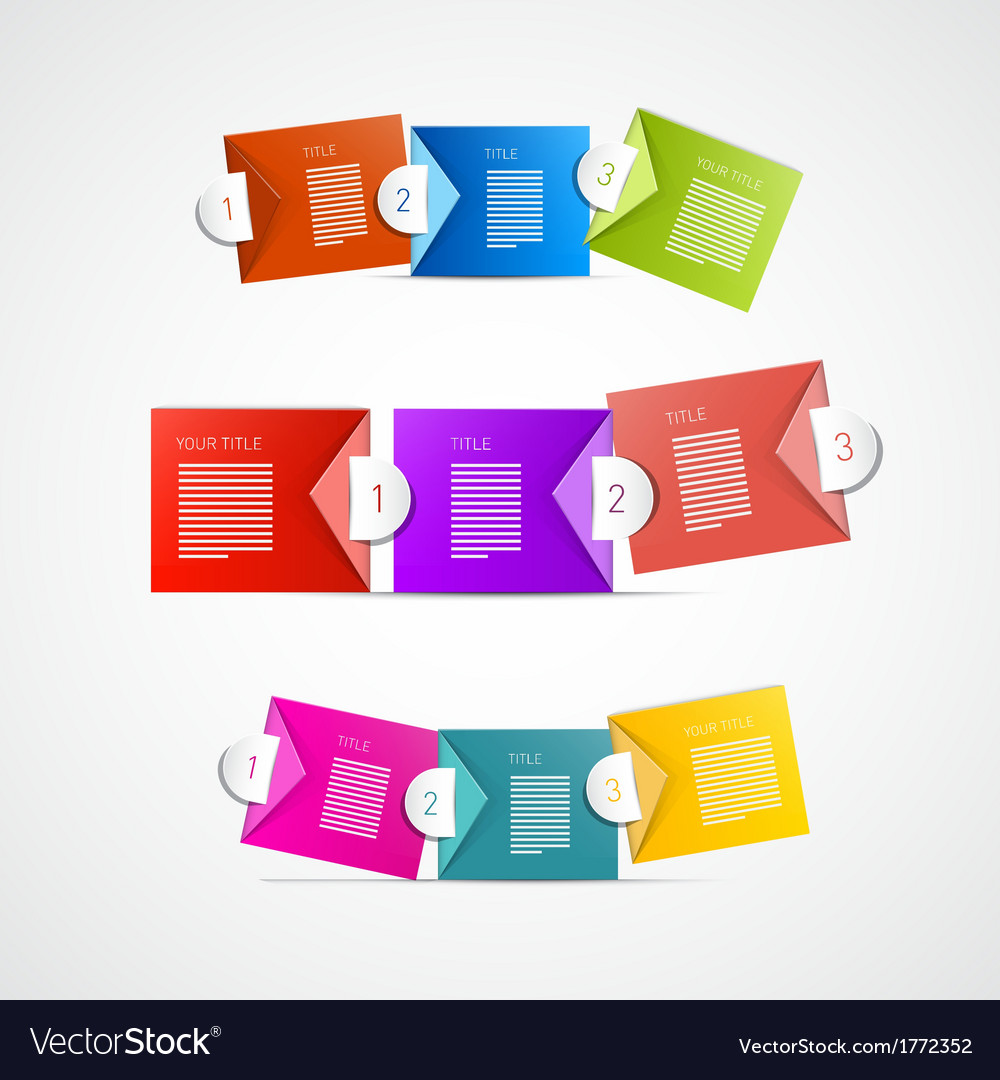 Progress steps for tutorial infographics Vector Image