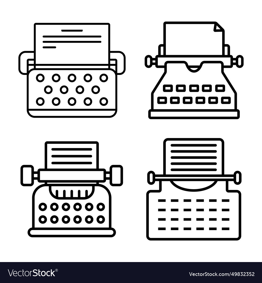 Typewriter icon Royalty Free Vector Image - VectorStock