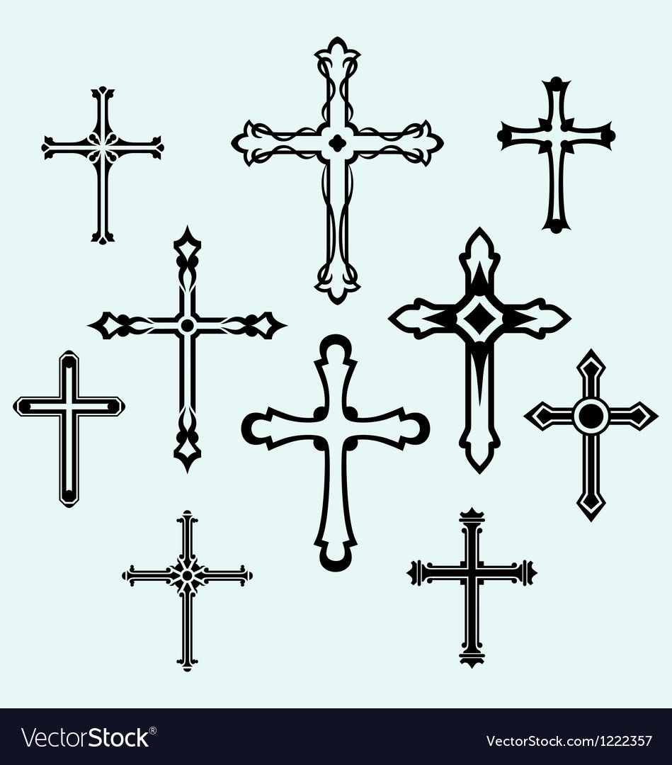 Cross set Royalty Free Vector Image - VectorStock