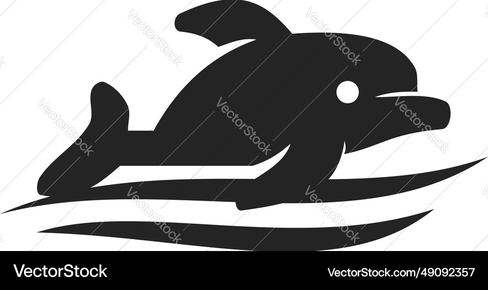 Dolphin logo template isolated brand identity Vector Image