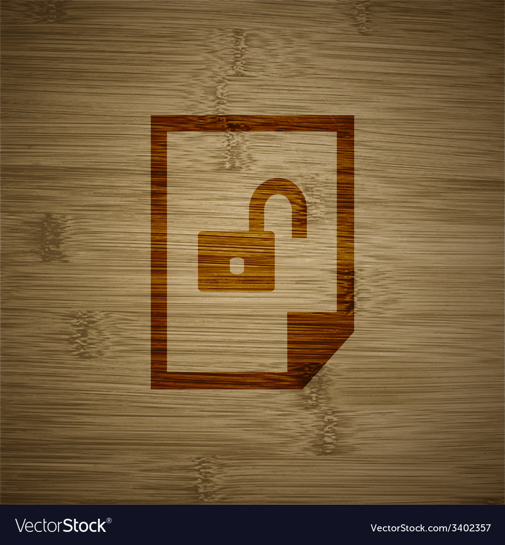 File unlocked icon symbol flat modern web design Vector Image