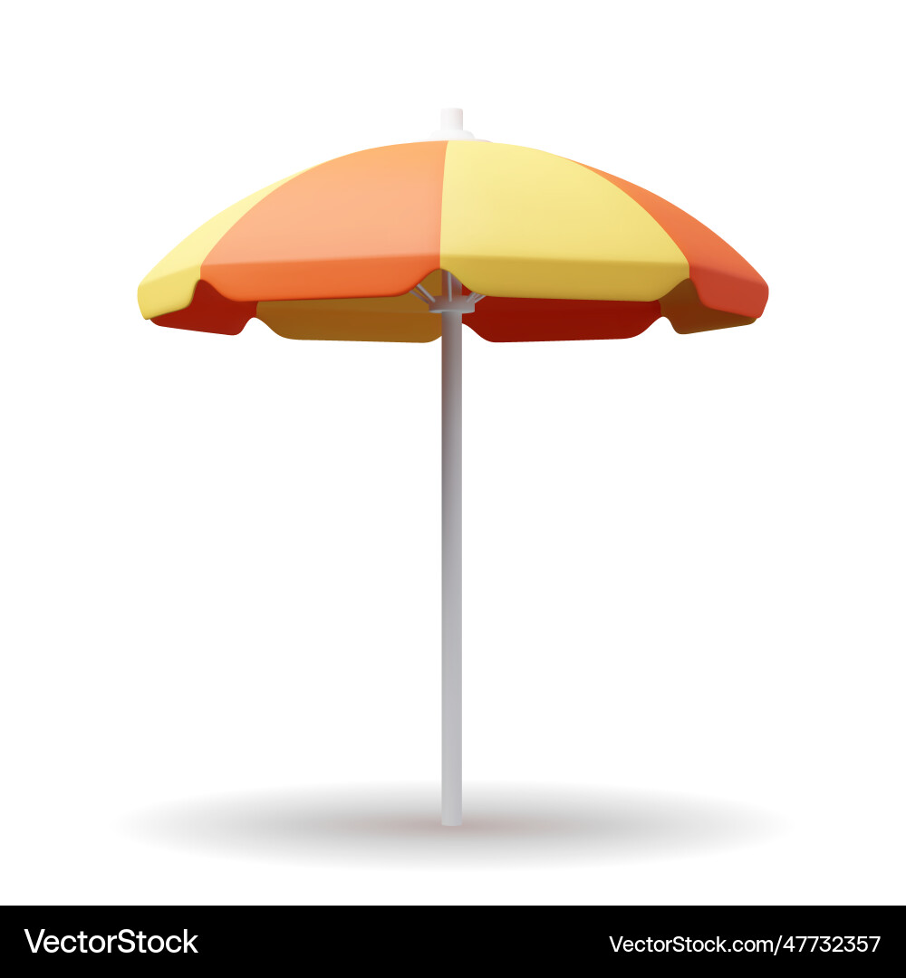 Realistic detailed 3d summer sun umbrella Vector Image