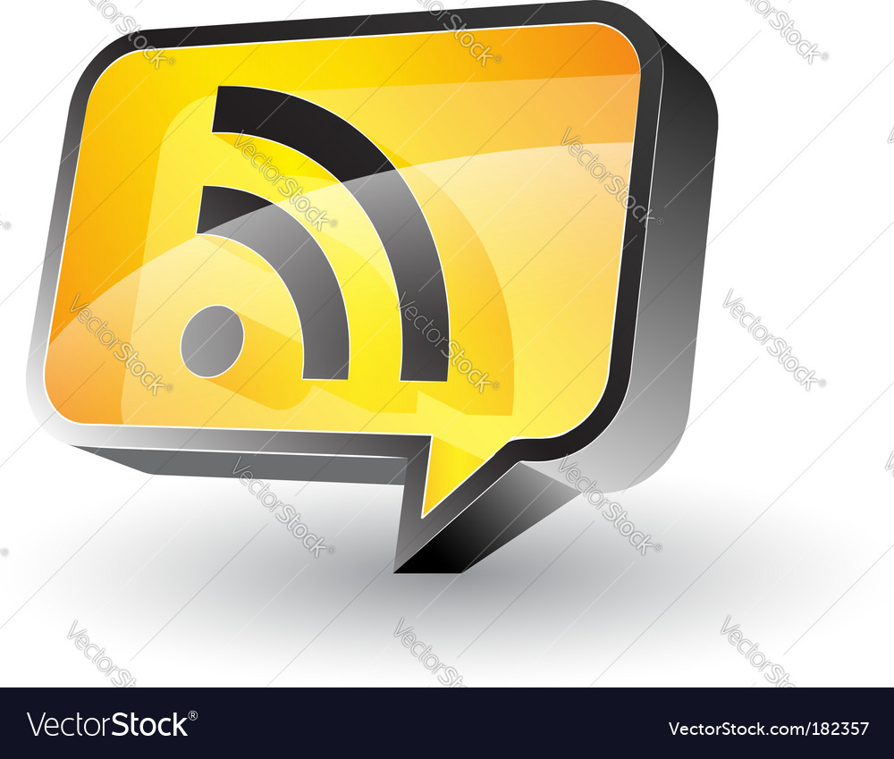 RSS button Royalty Free Vector Image - VectorStock