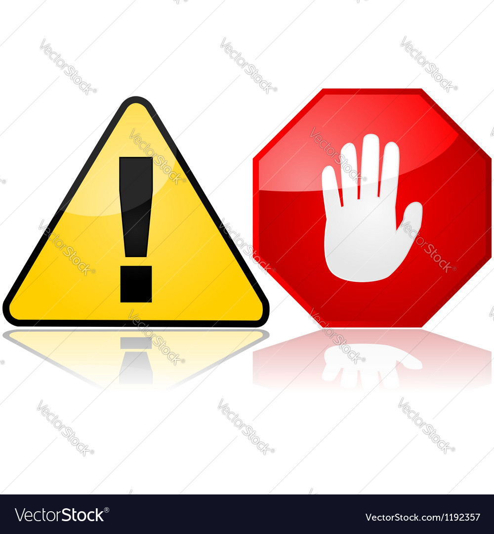 Warning signs Royalty Free Vector Image - VectorStock