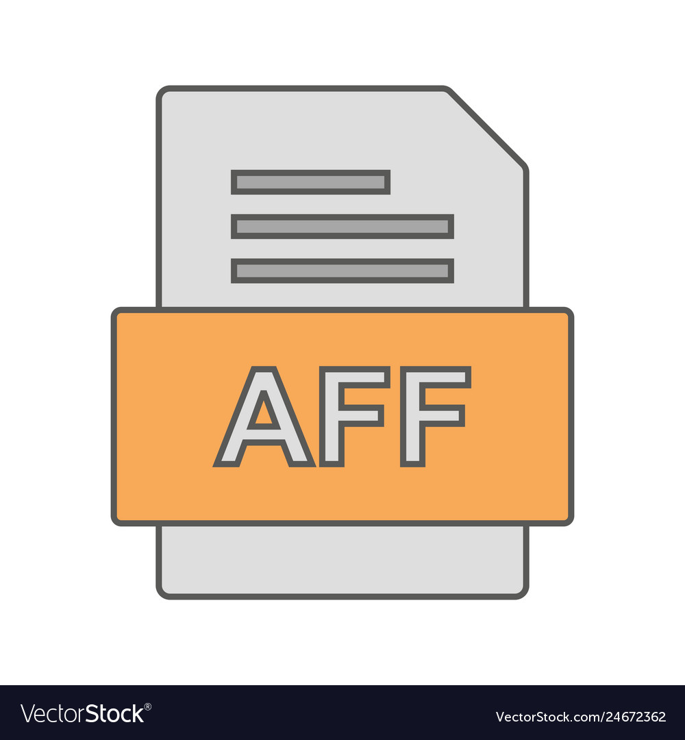 Aaf file document icon Royalty Free Vector Image